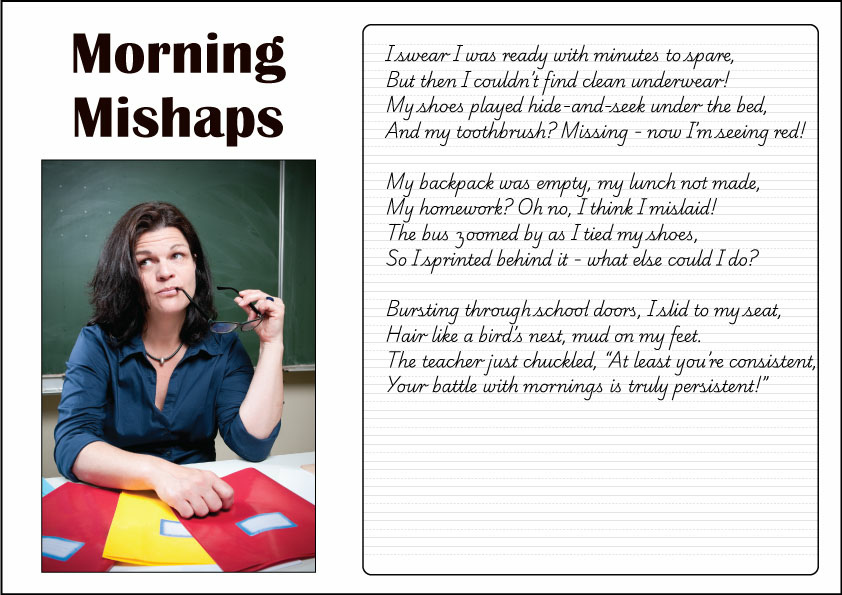 Morning Mishaps - Handwriting Task (Qld) - Studyladder Interactive Learning Games