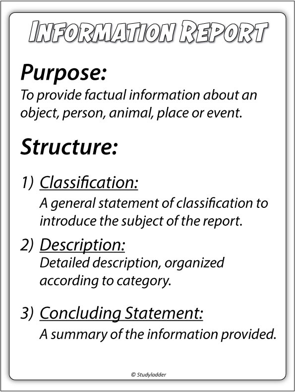 Information Report Structure Studyladder Interactive Learning Games