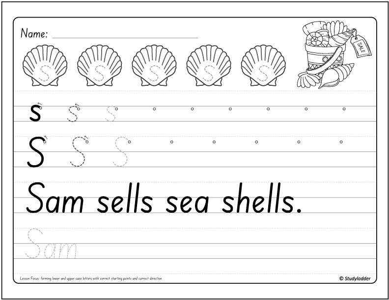 Letter Formation Ss (SA) - Studyladder Interactive Learning Games