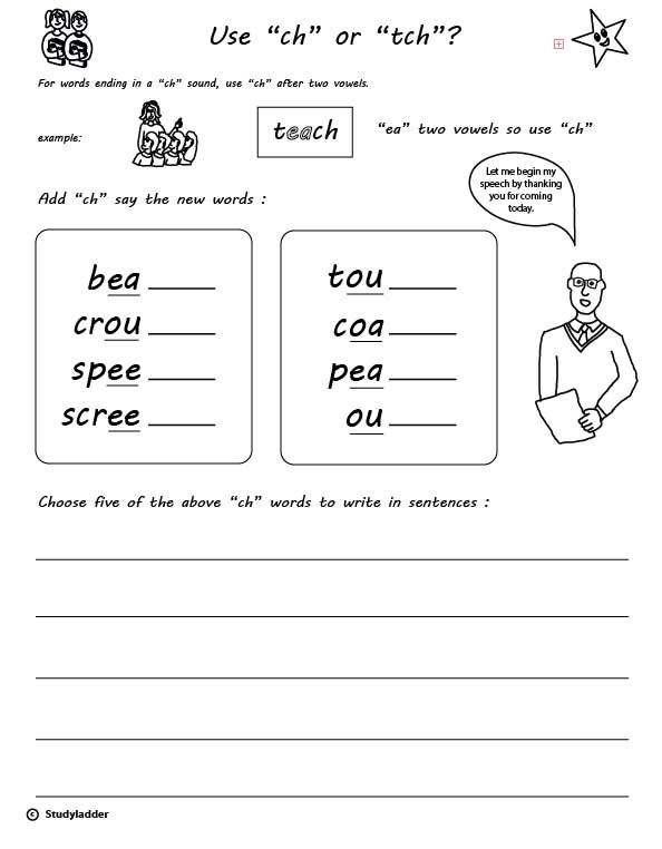 Tch Ch Worksheet Tch Ch Worksheet