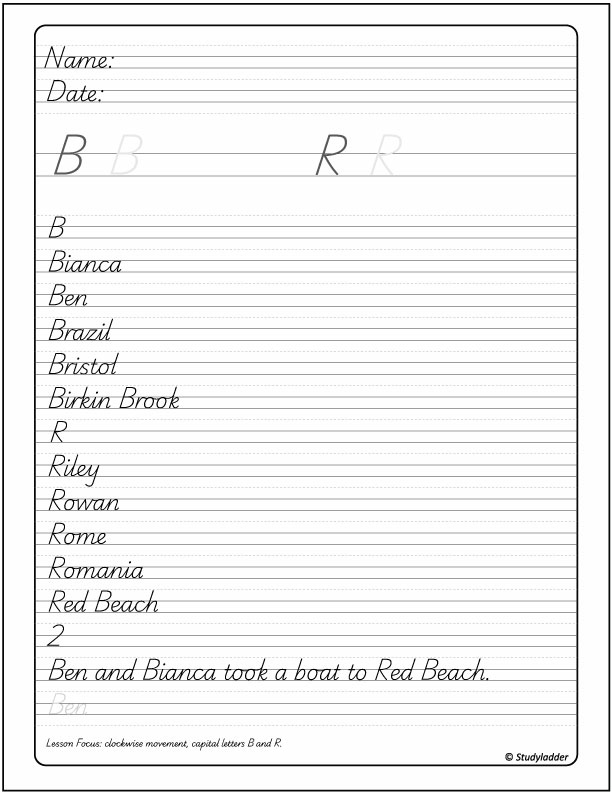 Capital Letters B and R - Studyladder Interactive Learning Games