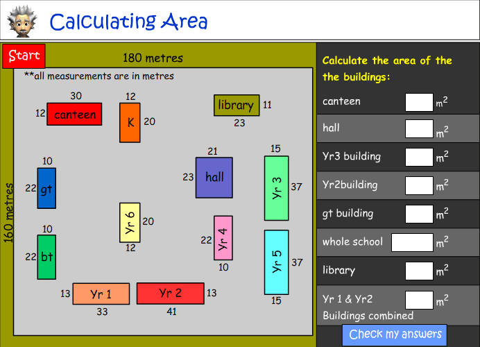 Using A Calculator to Work Out Area - Studyladder Interactive Learning Games