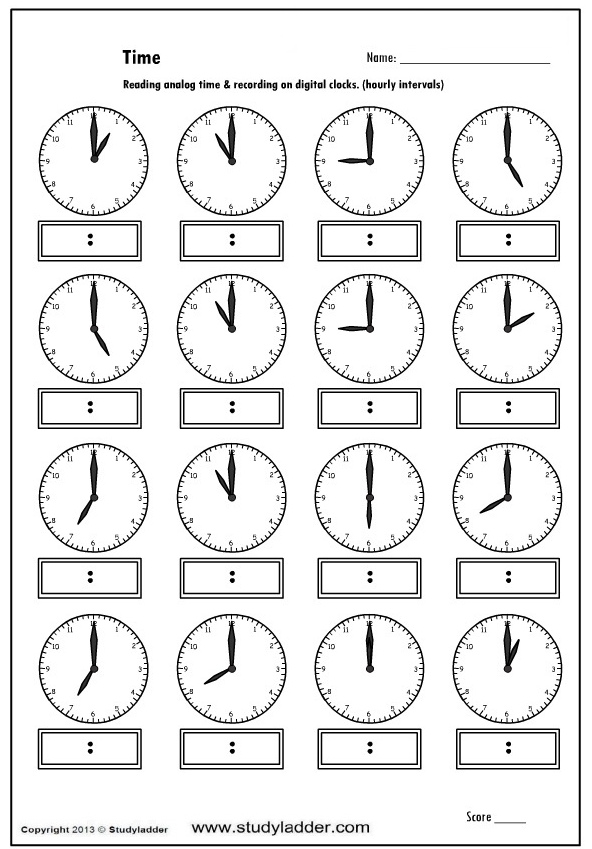 Reading An Analog Clock O clock Part 2 Studyladder Interactive
