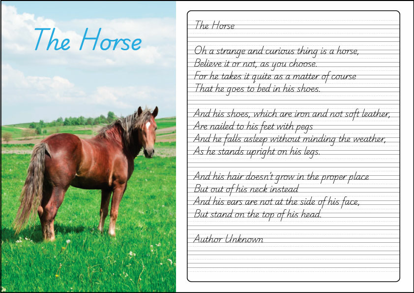 The Horse - Handwriting Task - Studyladder Interactive Learning Games