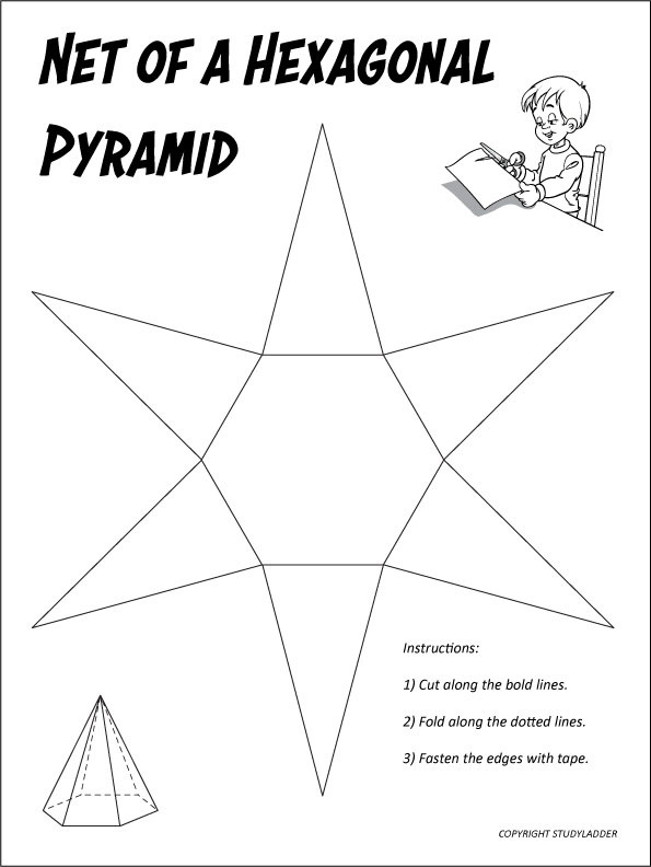 Net Of A Hexagonal Pyramid Studyladder Interactive Learning Games