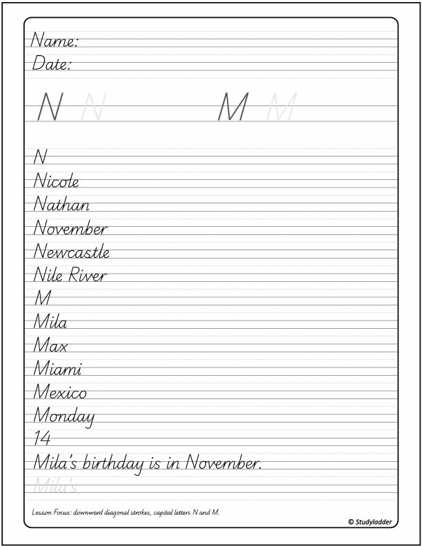 Capital Letters N and M - Studyladder Interactive Learning Games