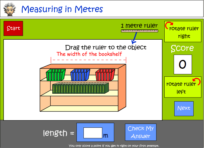 Measuring length in metres - Studyladder Interactive Learning Games