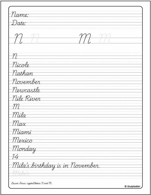 Capital Letters N and M - Studyladder Interactive Learning Games