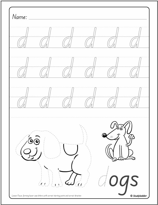 Lower Case d (Vic, WA, NT) - Studyladder Interactive Learning Games