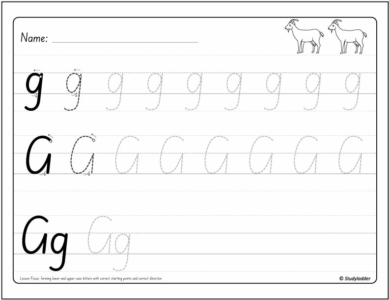 Letter Formation Gg (SA) - Studyladder Interactive Learning Games