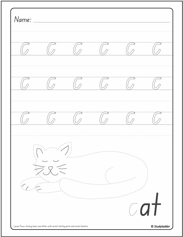 Lower Case c (Vic, WA, NT) - Studyladder Interactive Learning Games