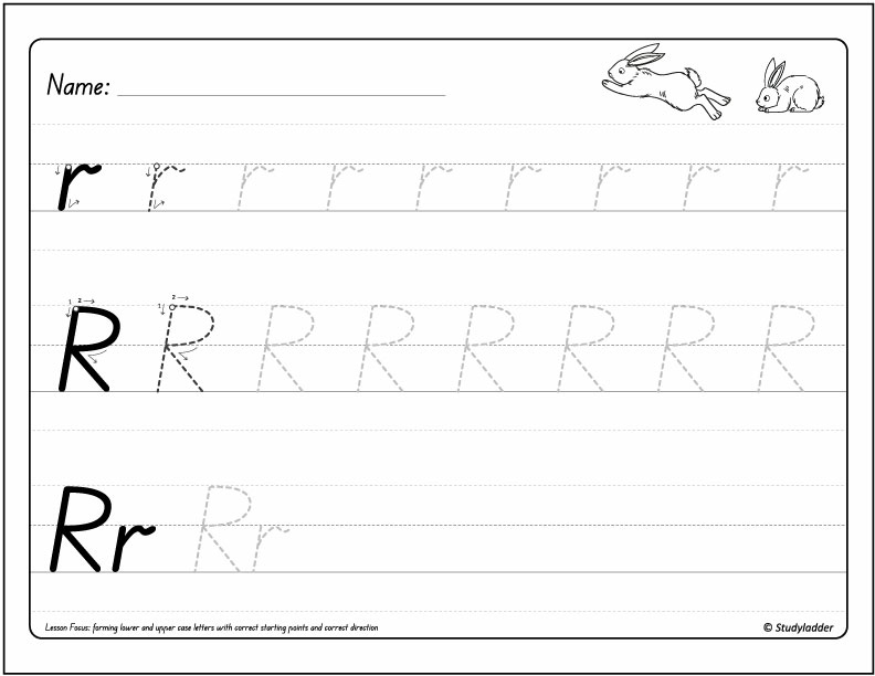 Letter Formation Rr (Vic, WA, NT) - Studyladder Interactive Learning Games