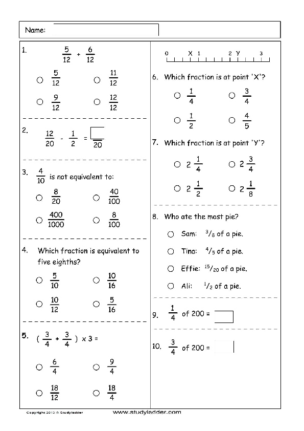 Fractions Problem Solving Studyladder Interactive Learning Games