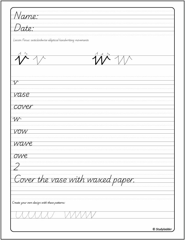 Letters v and w: using joins (Tas) - Studyladder Interactive Learning Games