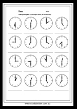 Time and Mathematics for Grade 1