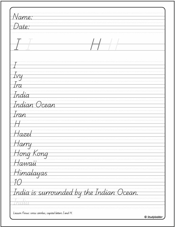 Capital Letters I and H (SA) - Studyladder Interactive Learning Games