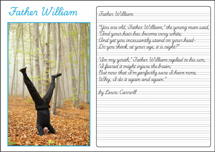 Father William - Handwriting Task - Studyladder Interactive Learning Games