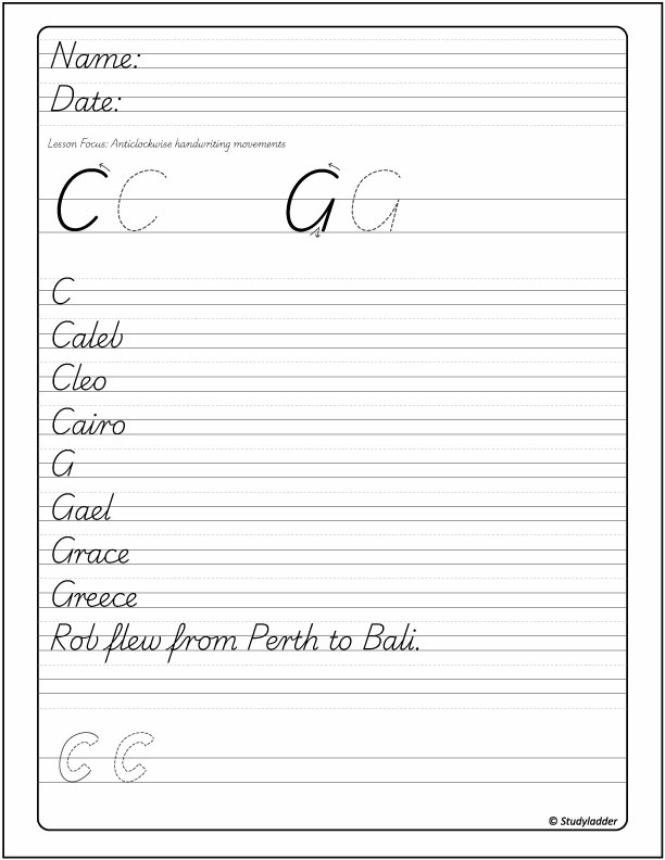 Capital Letters: C and G (Vic, WA, NT) - Studyladder Interactive ...