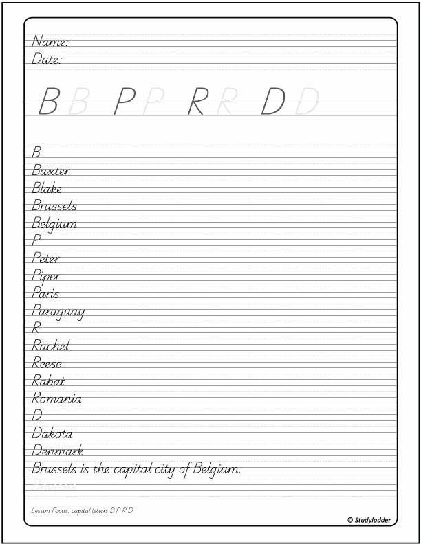 Capital Letters B P R D - Studyladder Interactive Learning Games