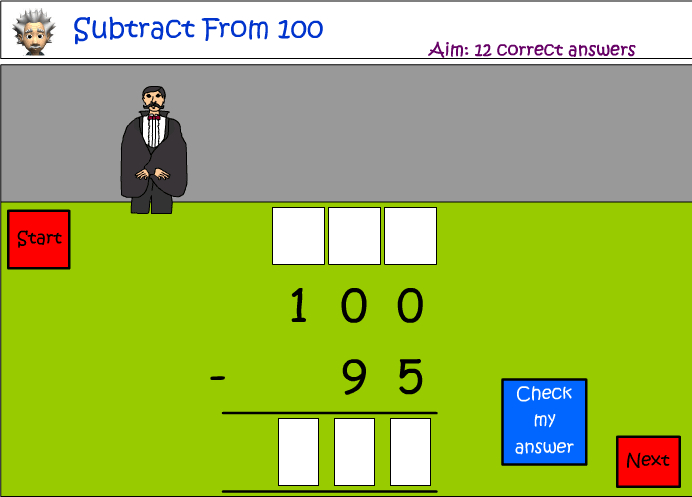 Subtract From 100 Studyladder Interactive Learning Games