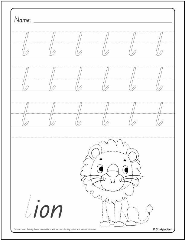 Lower Case l (Tas) - Studyladder Interactive Learning Games
