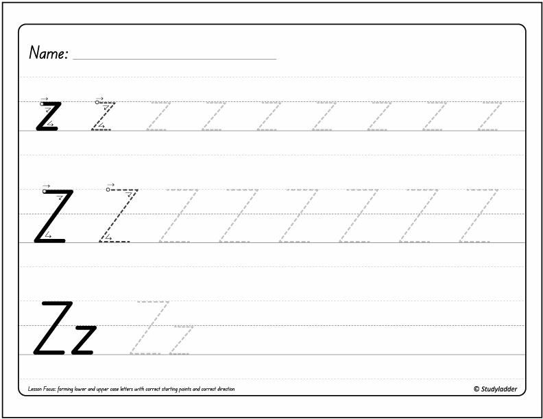Letter Formation Zz (Vic, WA, NT) - Studyladder Interactive Learning Games