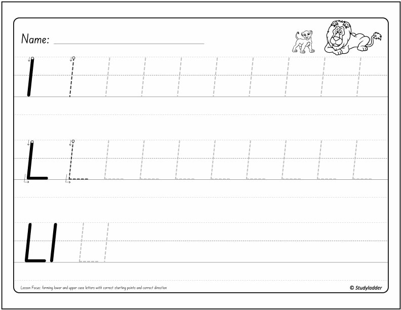 Letter Formation Ll (SA) - Studyladder Interactive Learning Games