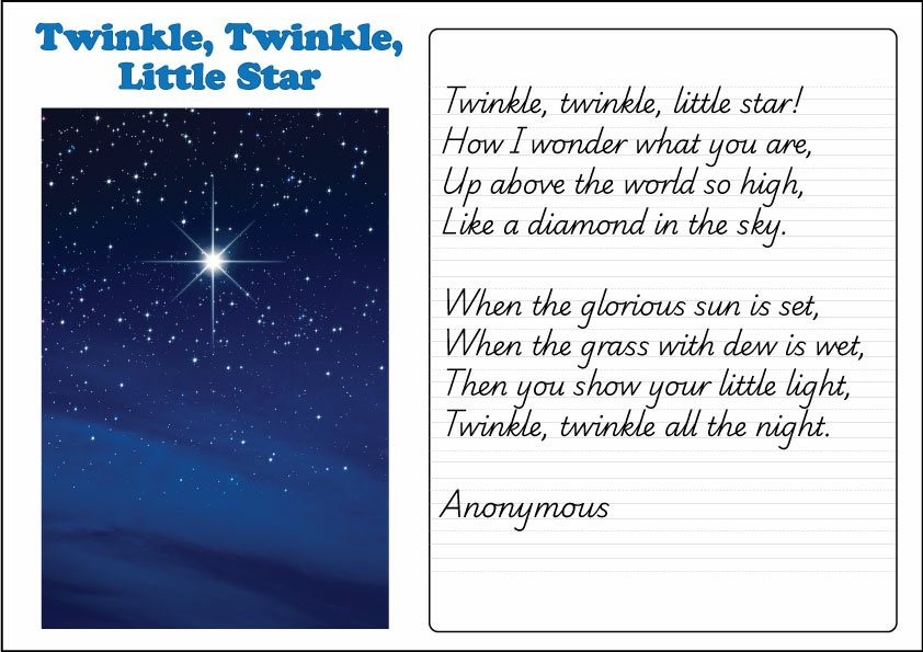 Twinkle, Twinkle, Little Star - Handwriting Task - Studyladder Interactive Learning Games