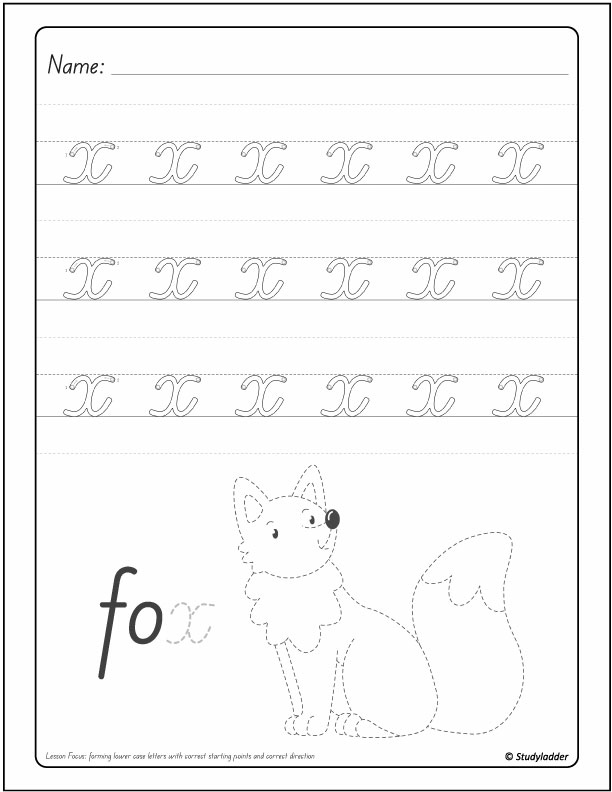 Lower Case x (Vic, WA, NT) - Studyladder Interactive Learning Games