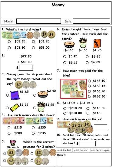 Money Problem Solving - Studyladder Interactive Learning Games