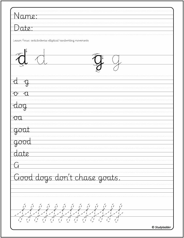 Letters d and g -using joins - Studyladder Interactive Learning Games
