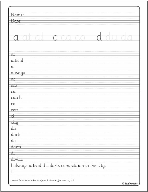 Joins after letters c, a, d - Studyladder Interactive Learning Games