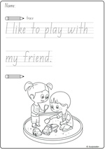 Writing - printables and English for Kinder