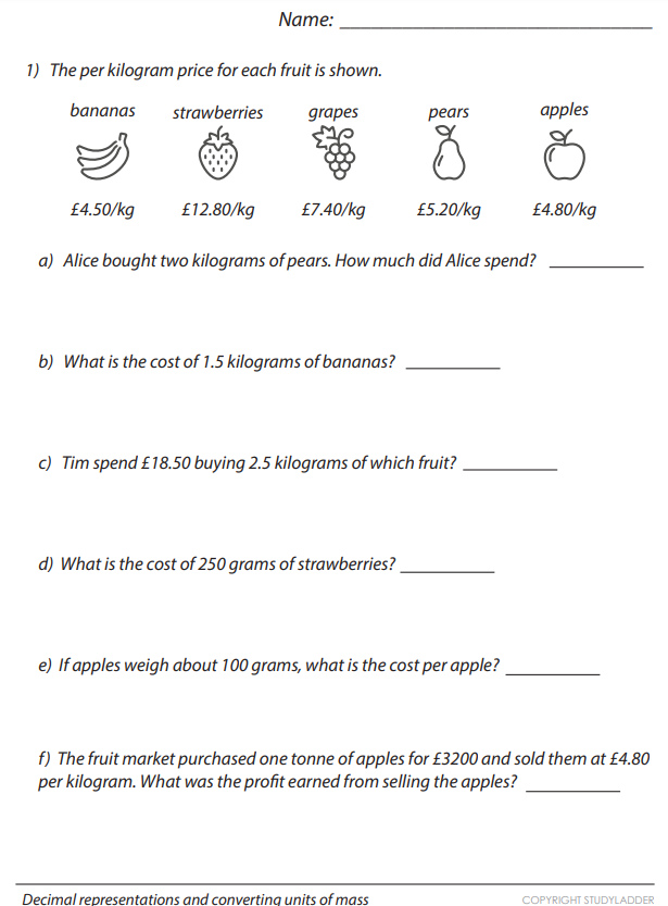 Money and mass - Studyladder Interactive Learning Games