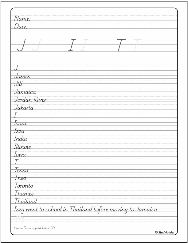 Capital Letters J I T (SA) - Studyladder Interactive Learning Games