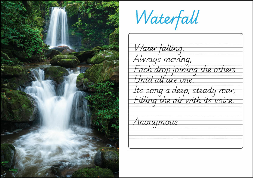 Waterfall - Handwriting Task (SA) - Studyladder Interactive Learning Games