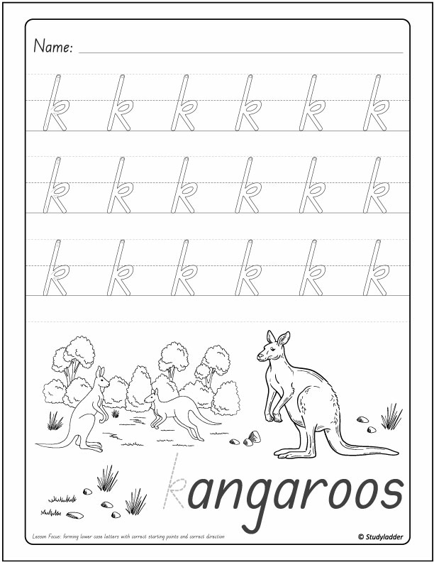 Lower Case k (Tas) - Studyladder Interactive Learning Games