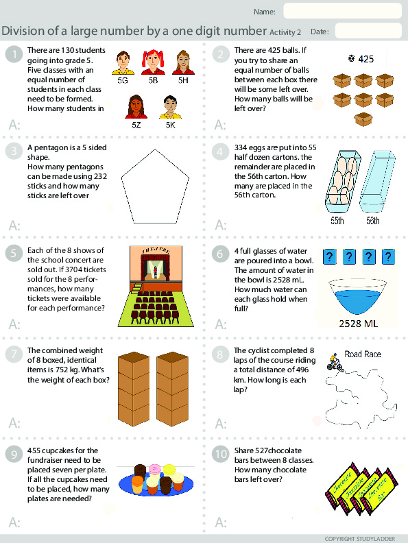 Division Large Numbers 2 Studyladder Interactive Learning Games