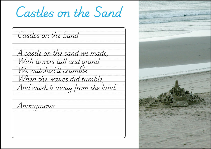 Castles on the Sand - Handwriting Task (Tas) - Studyladder Interactive Learning Games