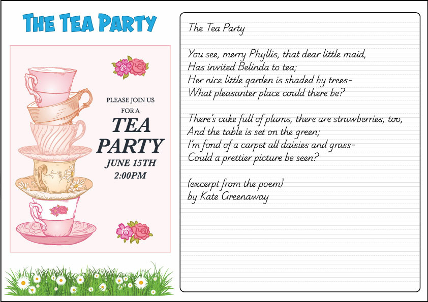 The Tea Party - Handwriting Task (Tas) - Studyladder Interactive ...