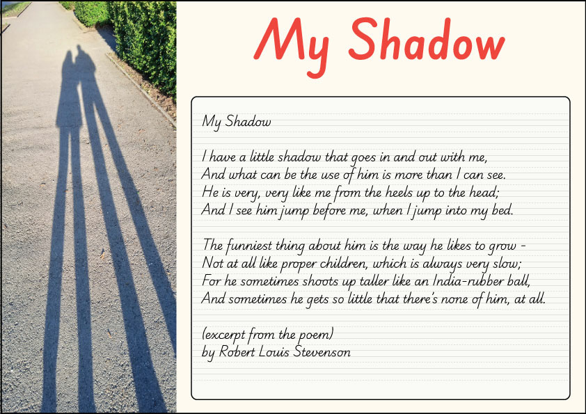 My Shadow - Handwriting Task (NSW, ACT) - Studyladder Interactive ...