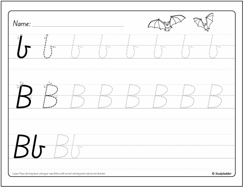 Letter Formation Bb (Vic, WA, NT) - Studyladder Interactive Learning Games