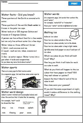 Water - Studyladder Interactive Learning Games