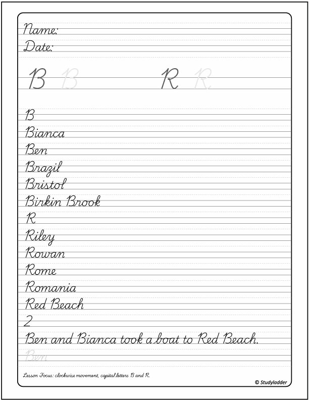 Capital Letters B and R - Studyladder Interactive Learning Games