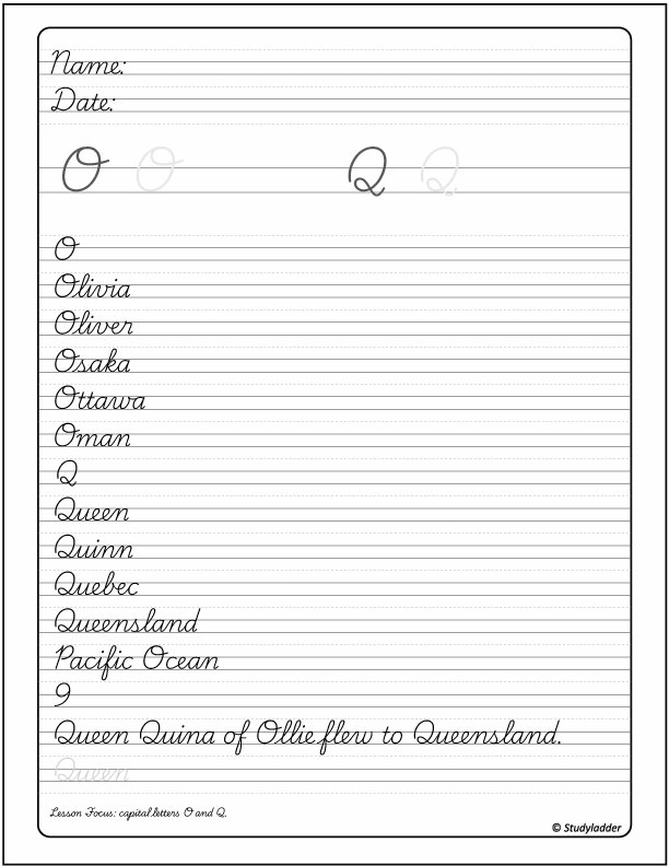 Capital Letters O and Q - Studyladder Interactive Learning Games