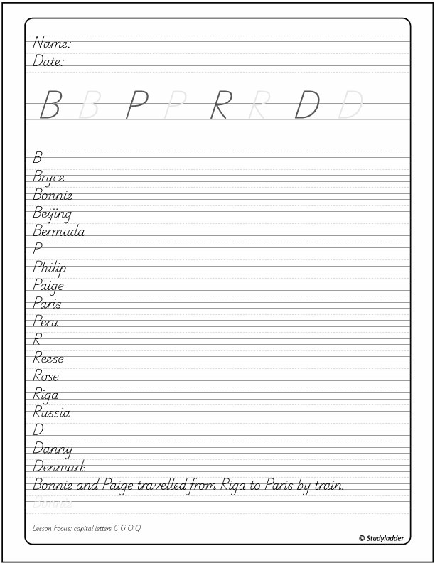 Capital Letters B P R D (Tas) - Studyladder Interactive Learning Games
