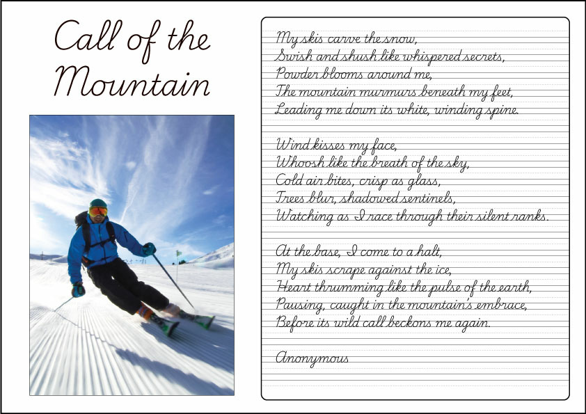 Call of the Mountain - Handwriting Task - Studyladder Interactive Learning Games