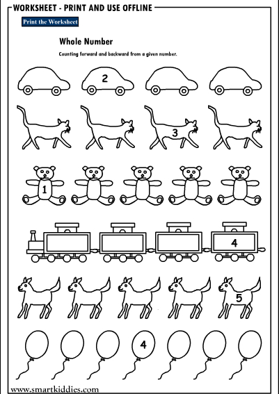 Counting Backwards Mathematics Skills Online Interactive Activity Lessons