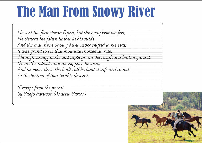 The Man From Snowy River - Handwriting Task (NSW, ACT) - Studyladder ...