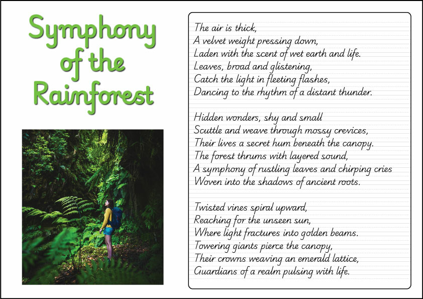 Symphony of the Rainforest - Handwriting Task (SA) - Studyladder Interactive Learning Games
